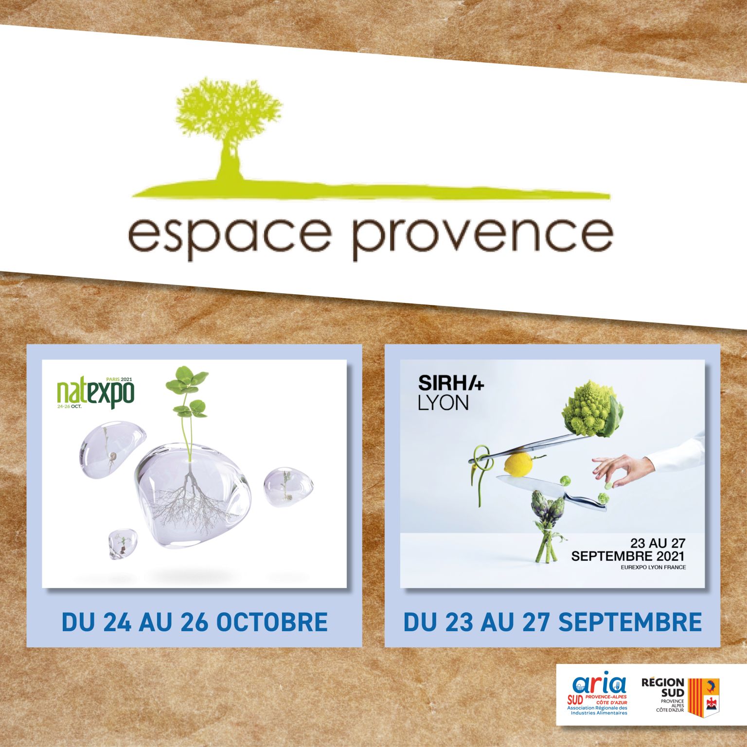 Venez découvrir les pavillons régionaux "ESPACE PROVENCE" aux prochains ...