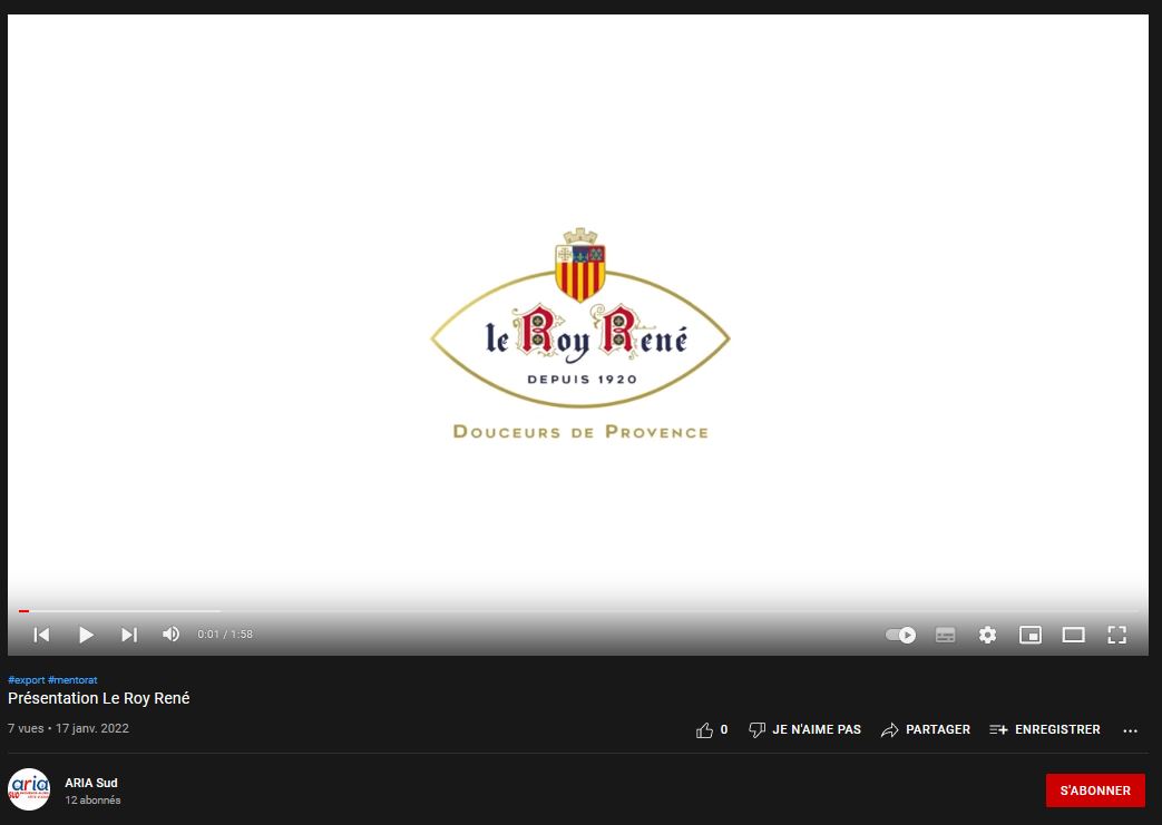 Mentorat à l'export pour la confiserie Le Roy René - ARIA Sud ...